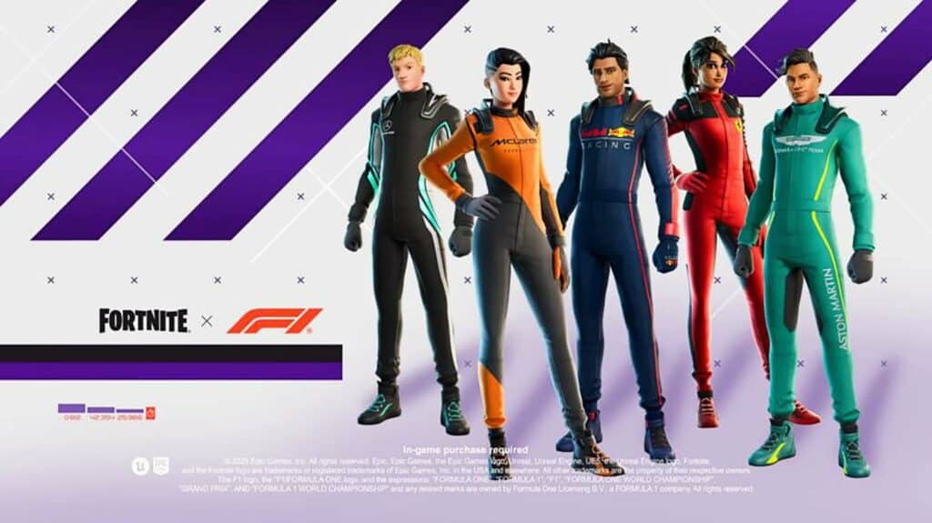 F1 Fortnite Collab Brings High-Speed Racing To The Battle Royale ...